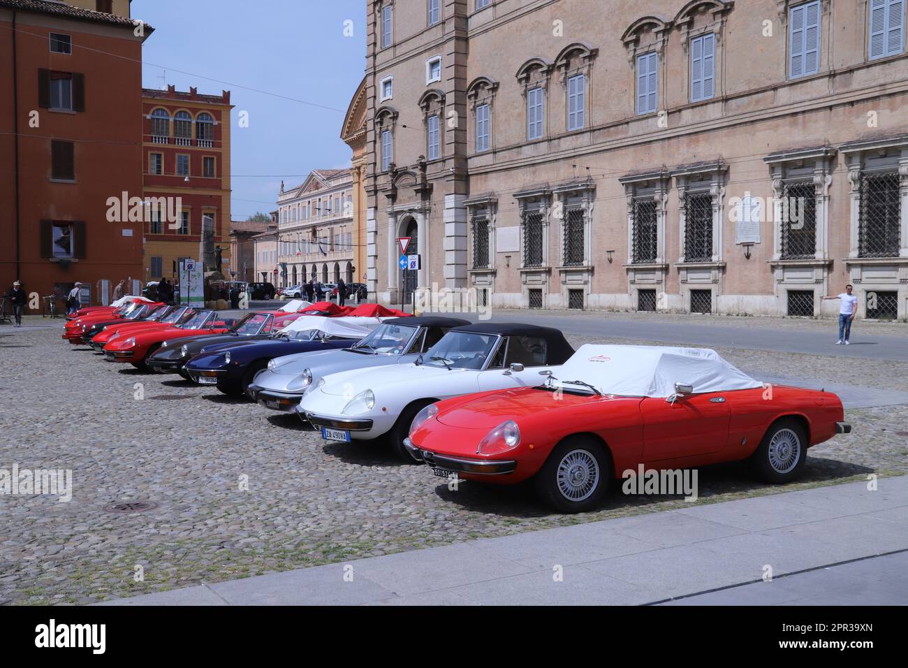 Modena, Italy, april 2023, public automotive exhibition of classic Alfa ...
