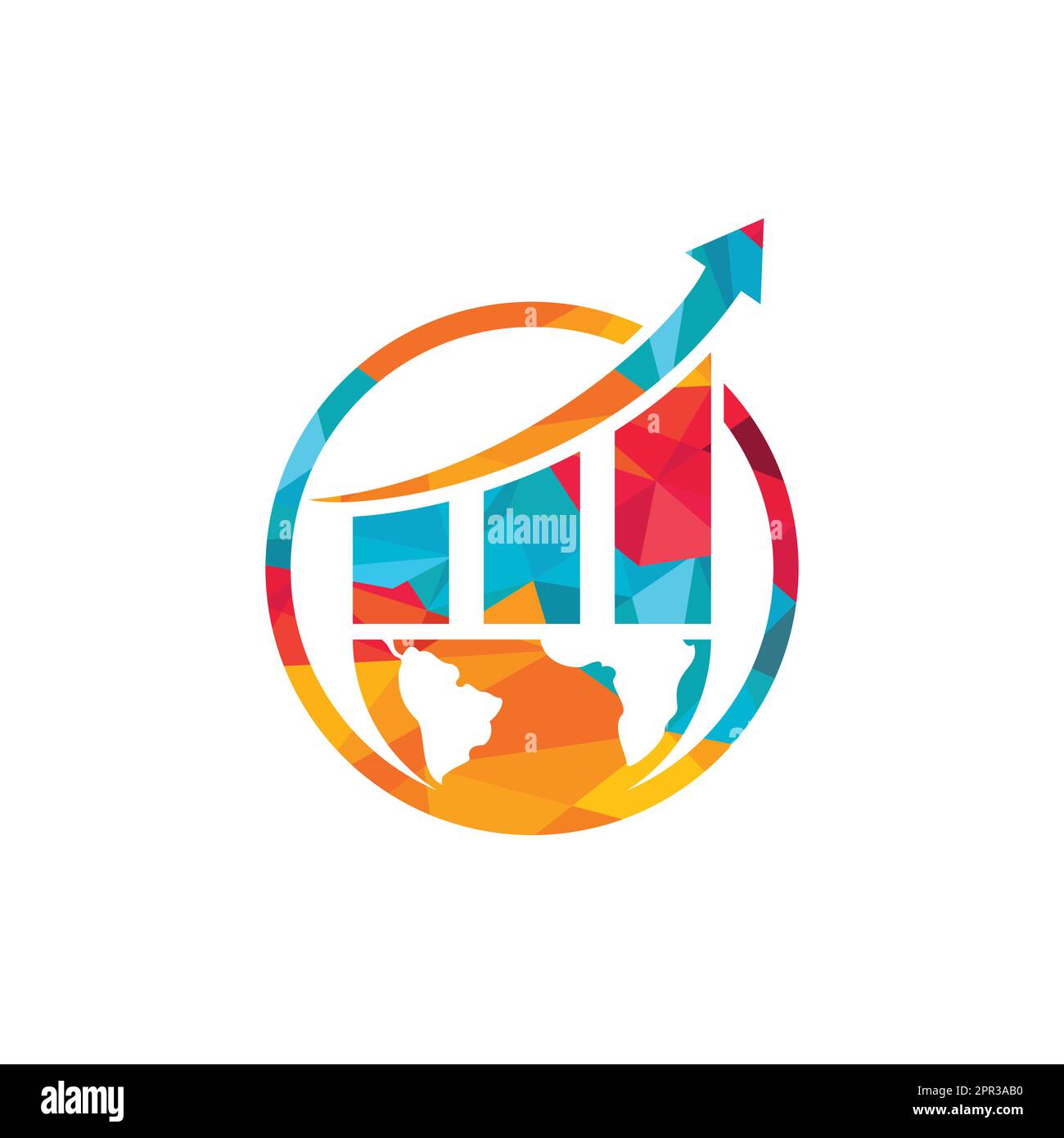 World Stats vector logo design template. World finance logo design ...