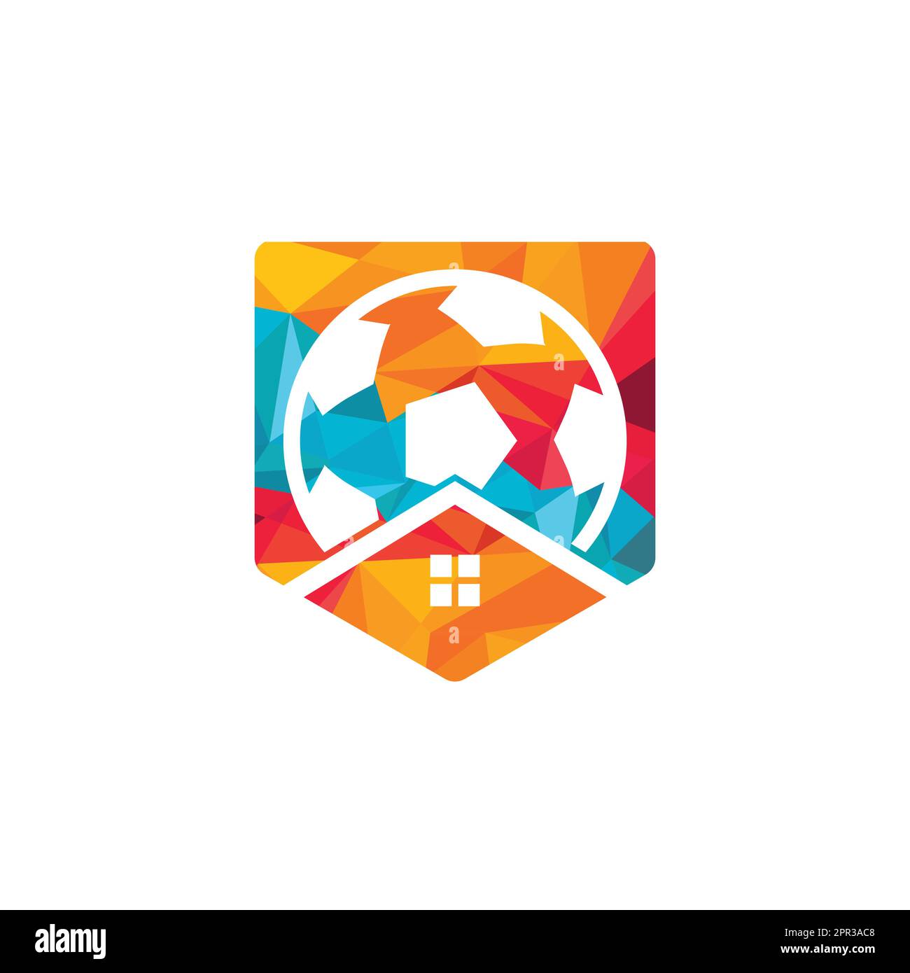 Soccer home vector logo design. Soccer place logo concept Stock Vector ...