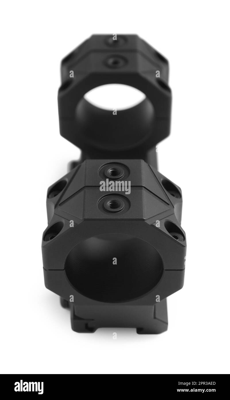 Quick disconnect sniper cantilever scope mount isolated on white Stock ...