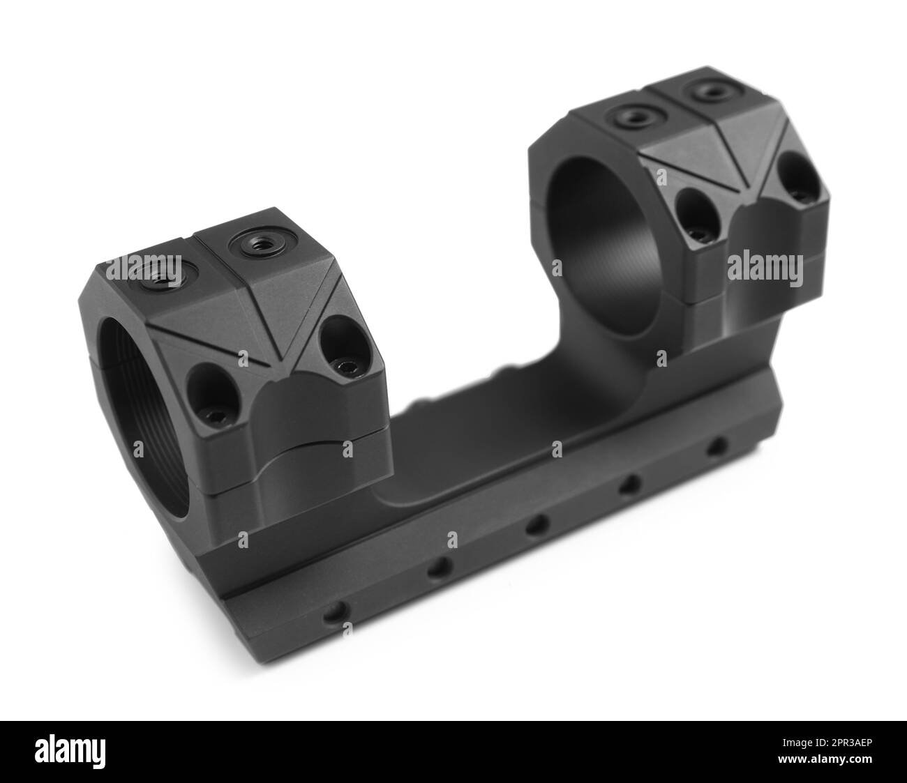 Quick disconnect sniper cantilever scope mount isolated on white Stock ...