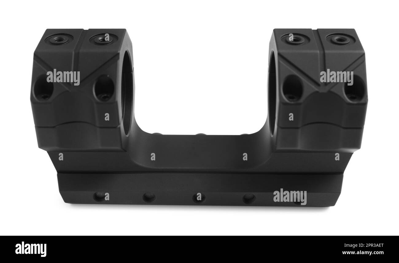 Quick disconnect sniper cantilever scope mount isolated on white Stock ...