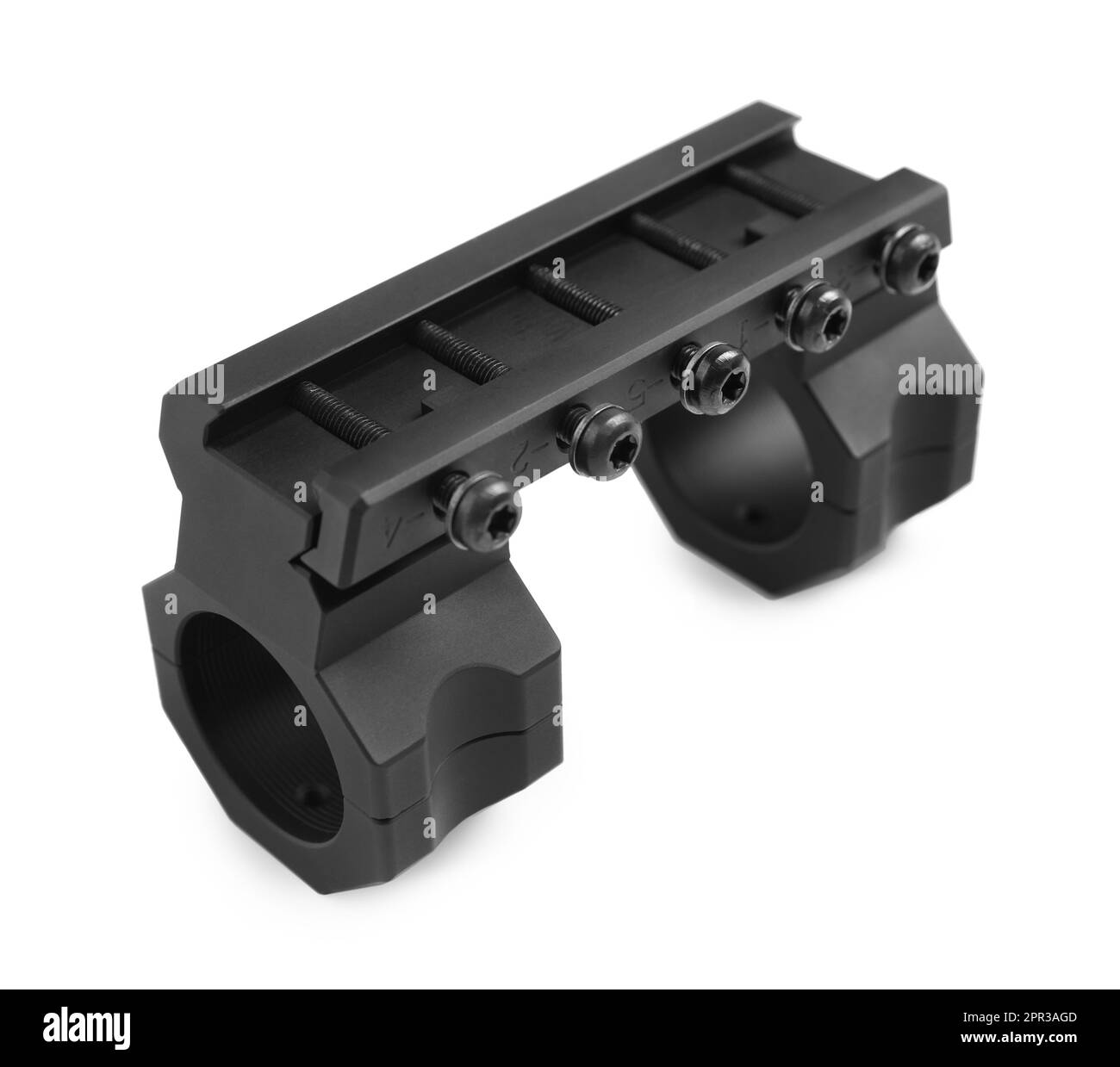 Quick disconnect sniper cantilever scope mount isolated on white Stock ...