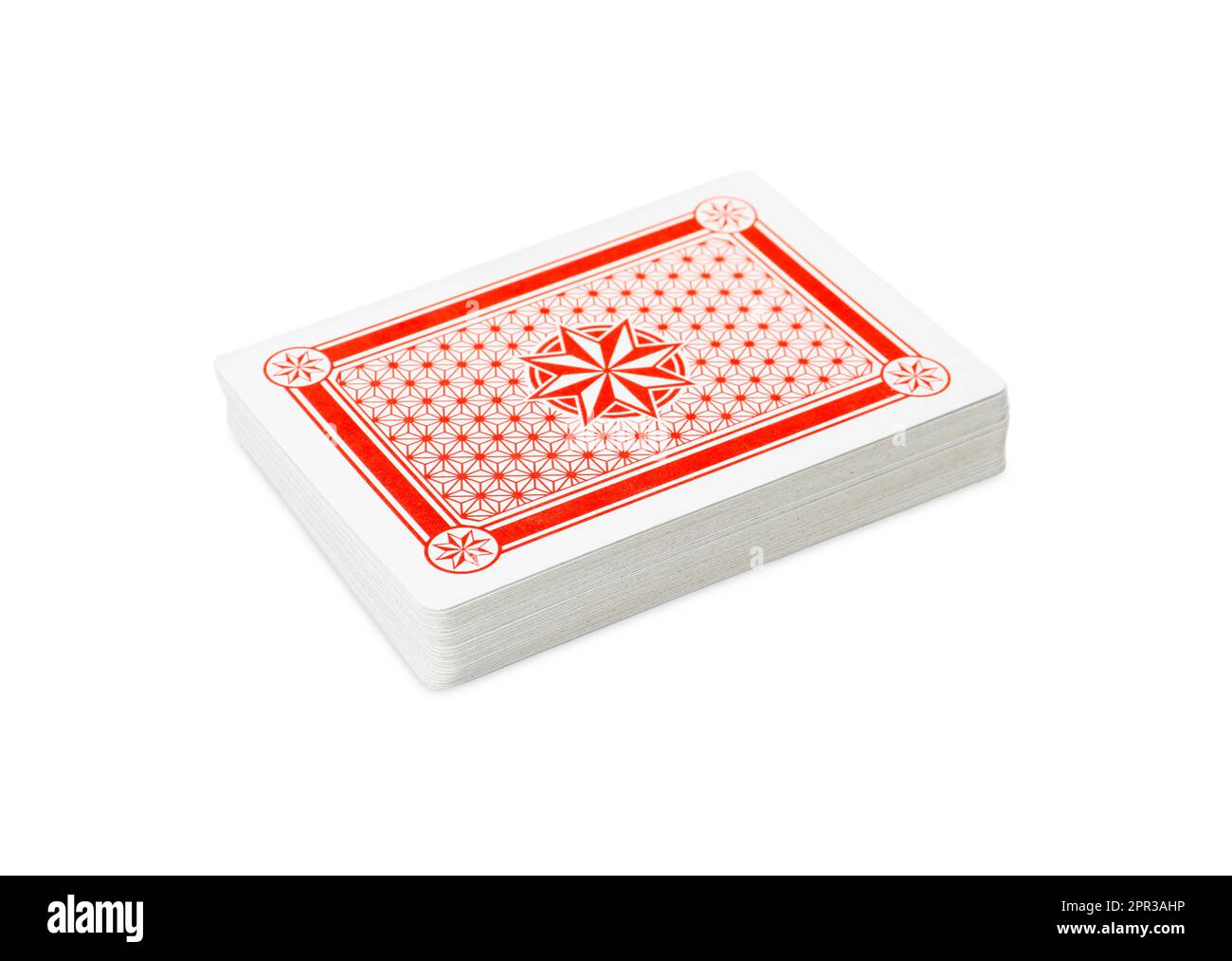 Deck of playing cards isolated on white. Poker game Stock Photo - Alamy