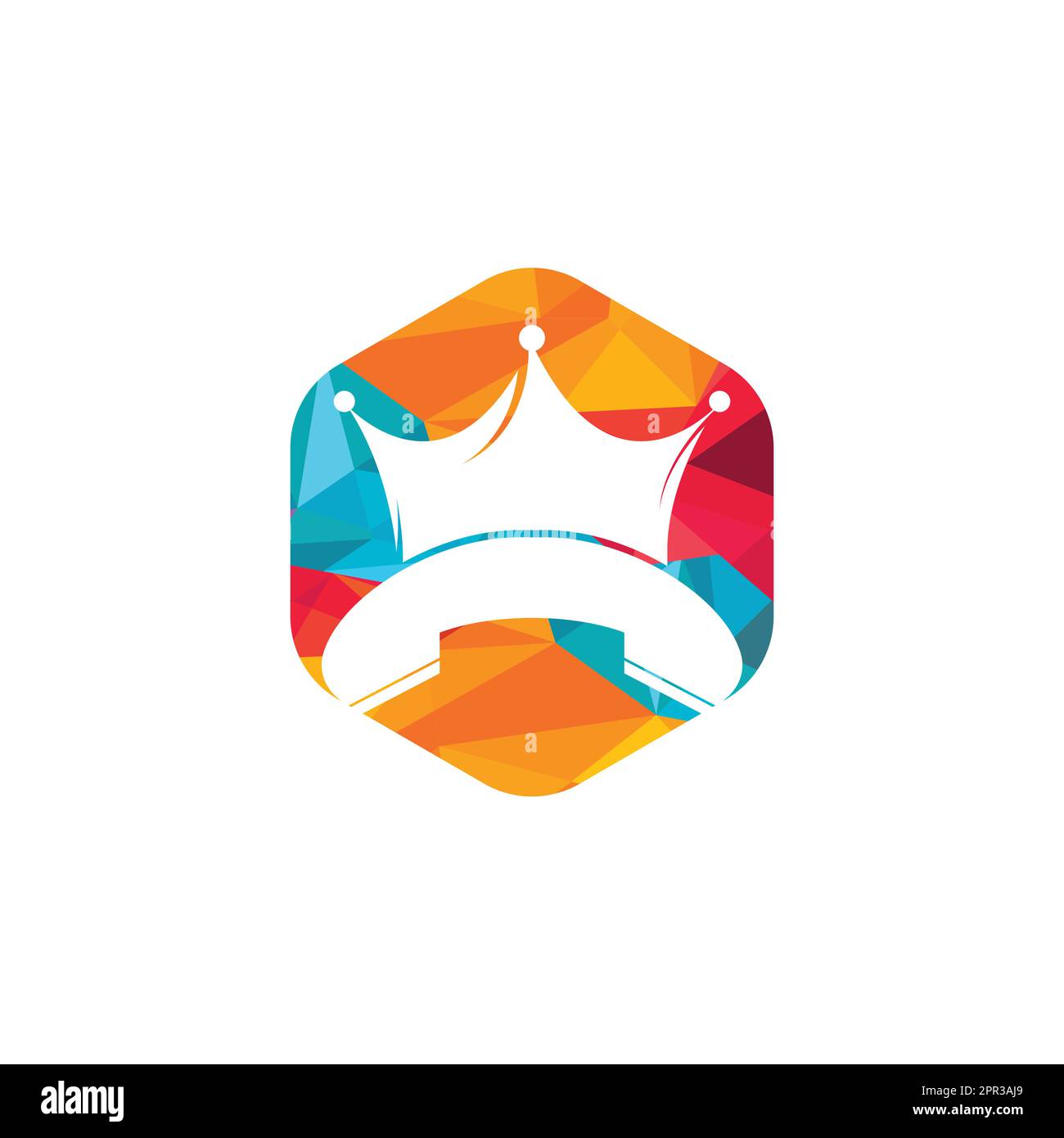 King call vector logo design. Handset and crown icon design Stock ...