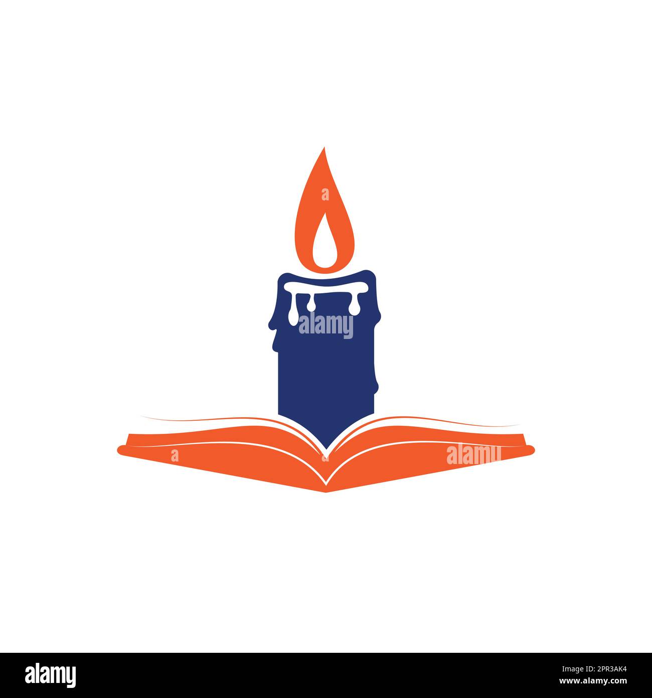 Book light vector logo design. Book and Candle vector logo design ...