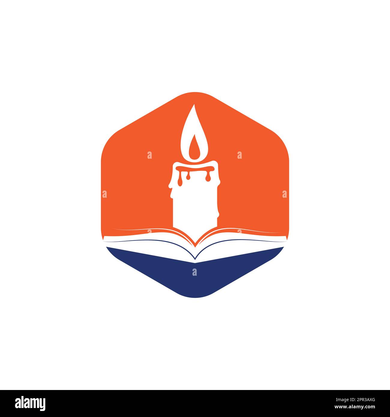 Book light vector logo design. Book and Candle vector logo design ...