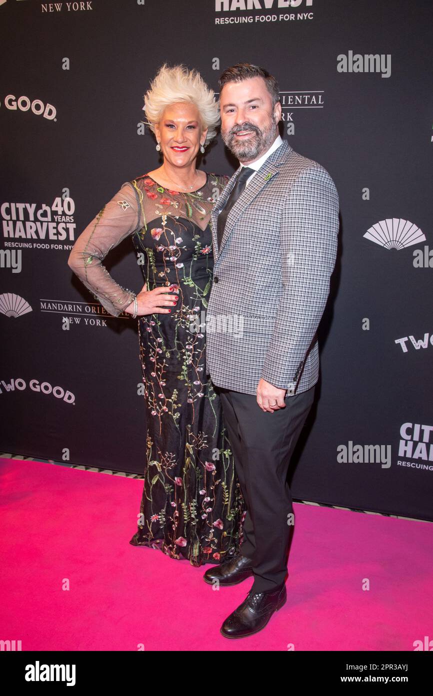 New York, United States. 25th Apr, 2023. Anne Burrell and Stuart ...