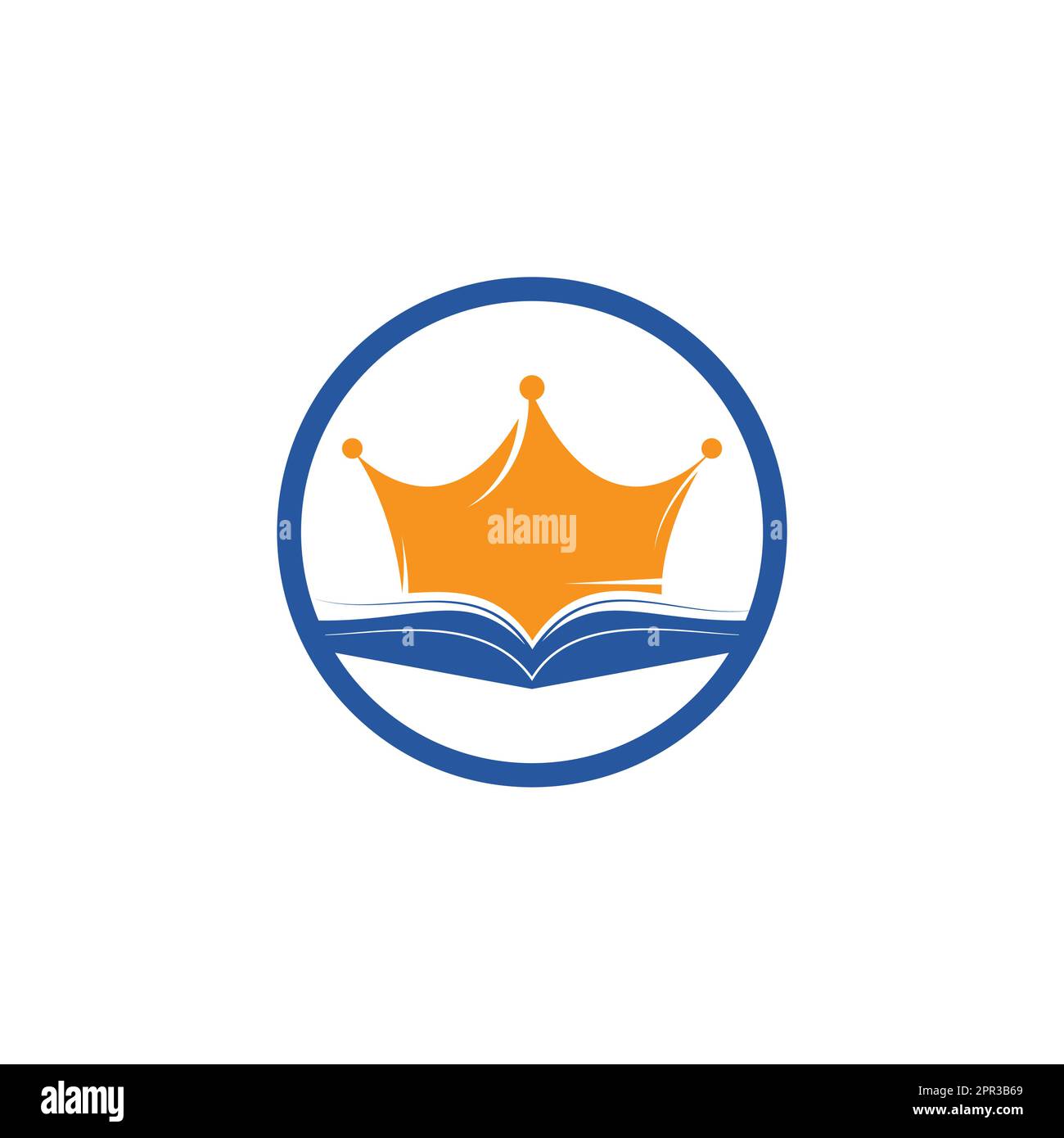 King Book vector logo template design. Vector book and crown logo ...