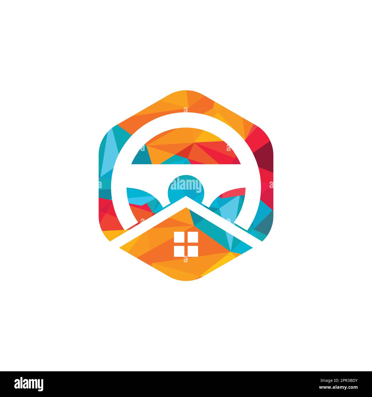 Home drive vector logo design template. Steering wheel and house symbol ...