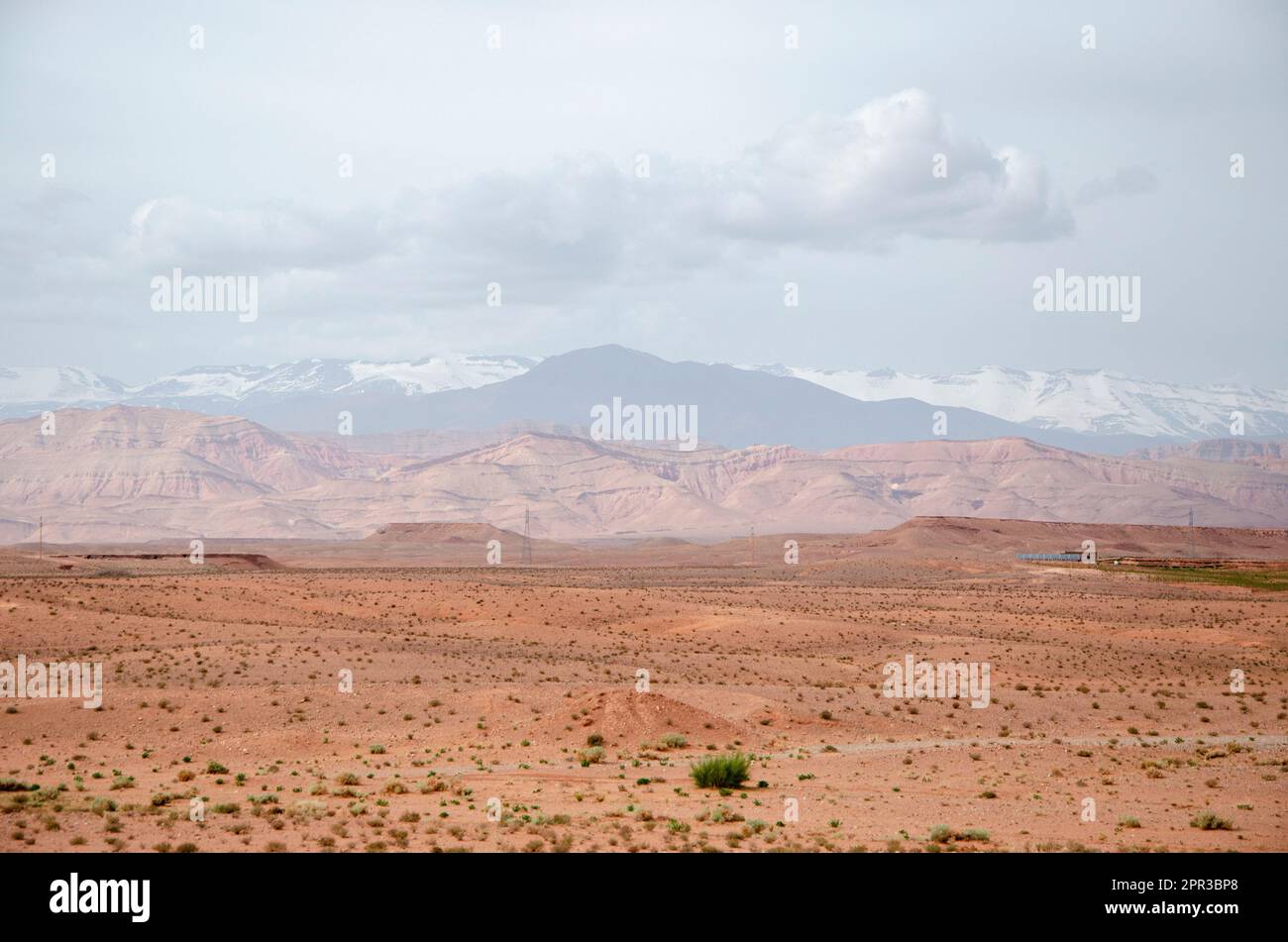 Desert landscapes in Morocco, desolate lands with paths that lead to ...