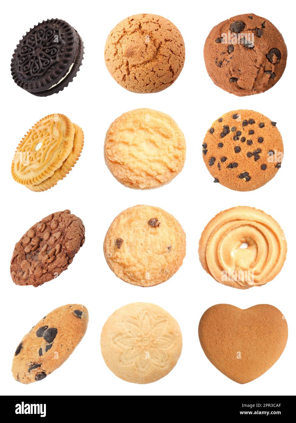 Set with delicious different cookies on white background Stock Photo ...