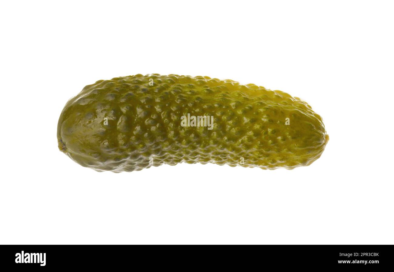 Tasty crunchy pickled cucumber isolated on white Stock Photo - Alamy