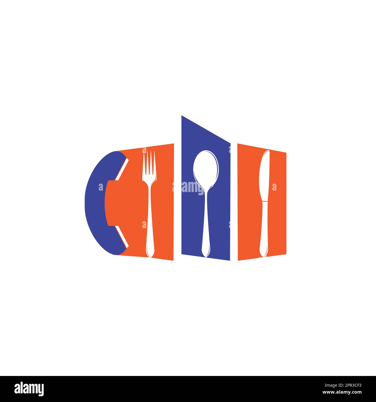 Call food vector logo design. Food delivery service logo concept Stock ...