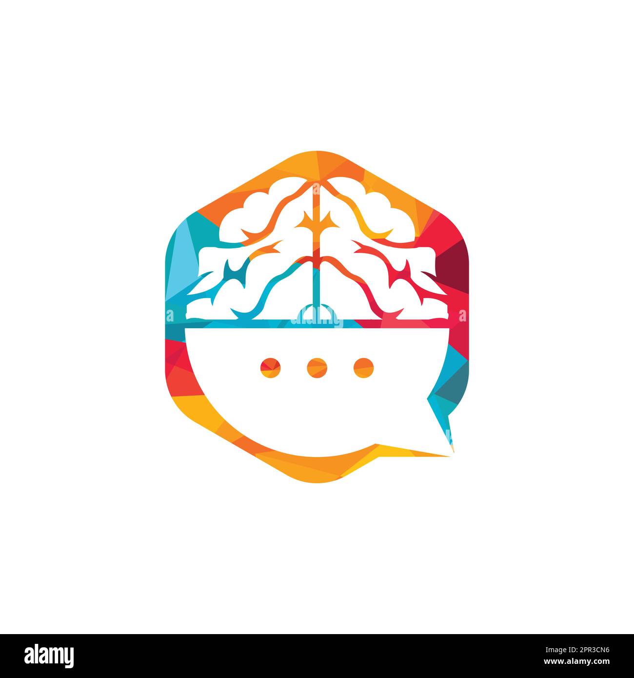 Brain chat vector logo template. Brain Consult logo design concept ...