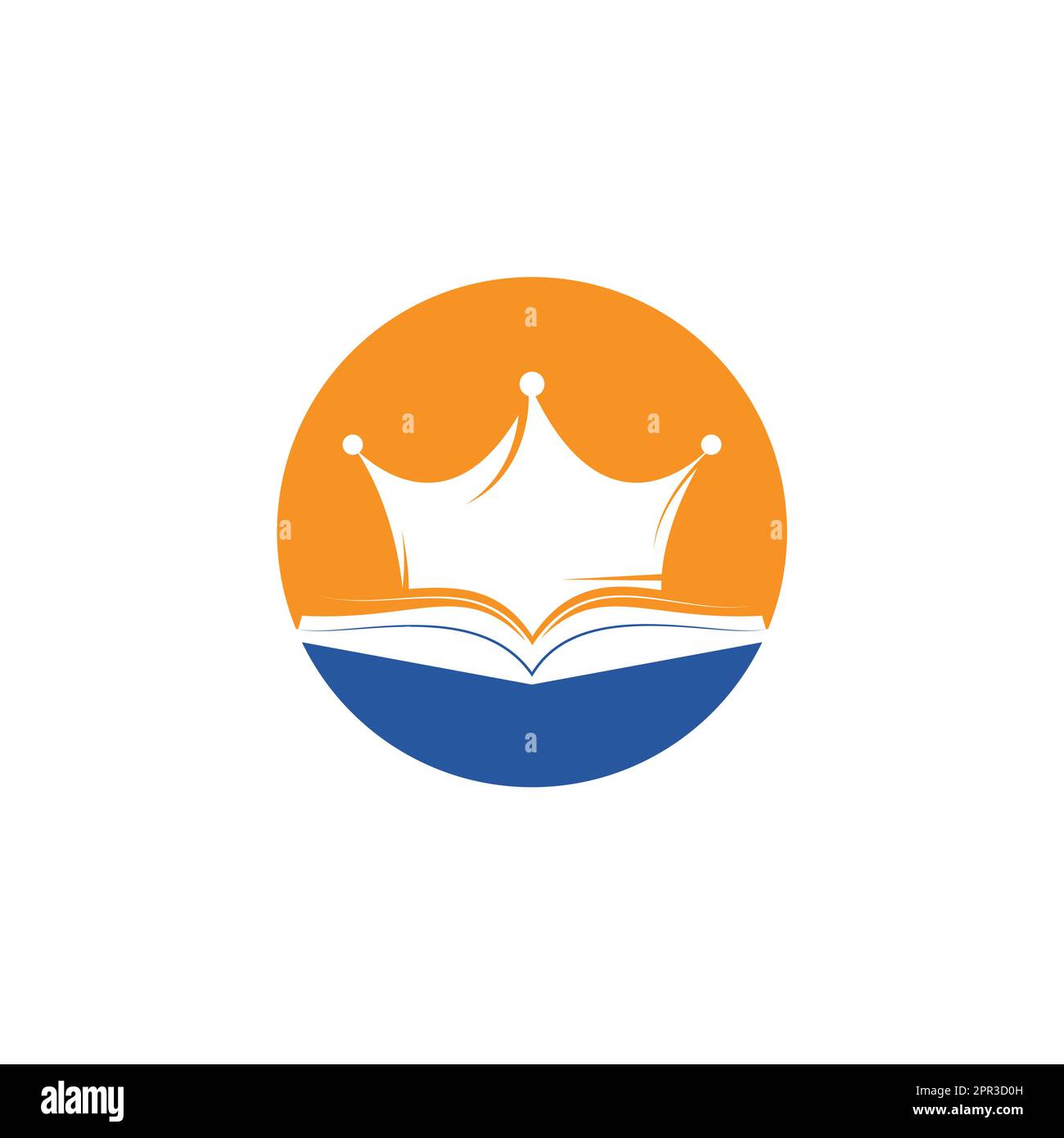King Book vector logo template design. Vector book and crown logo ...