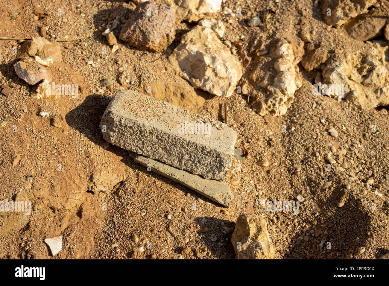 rocks and bricks in the desert of Egypt Stock Photo - Alamy