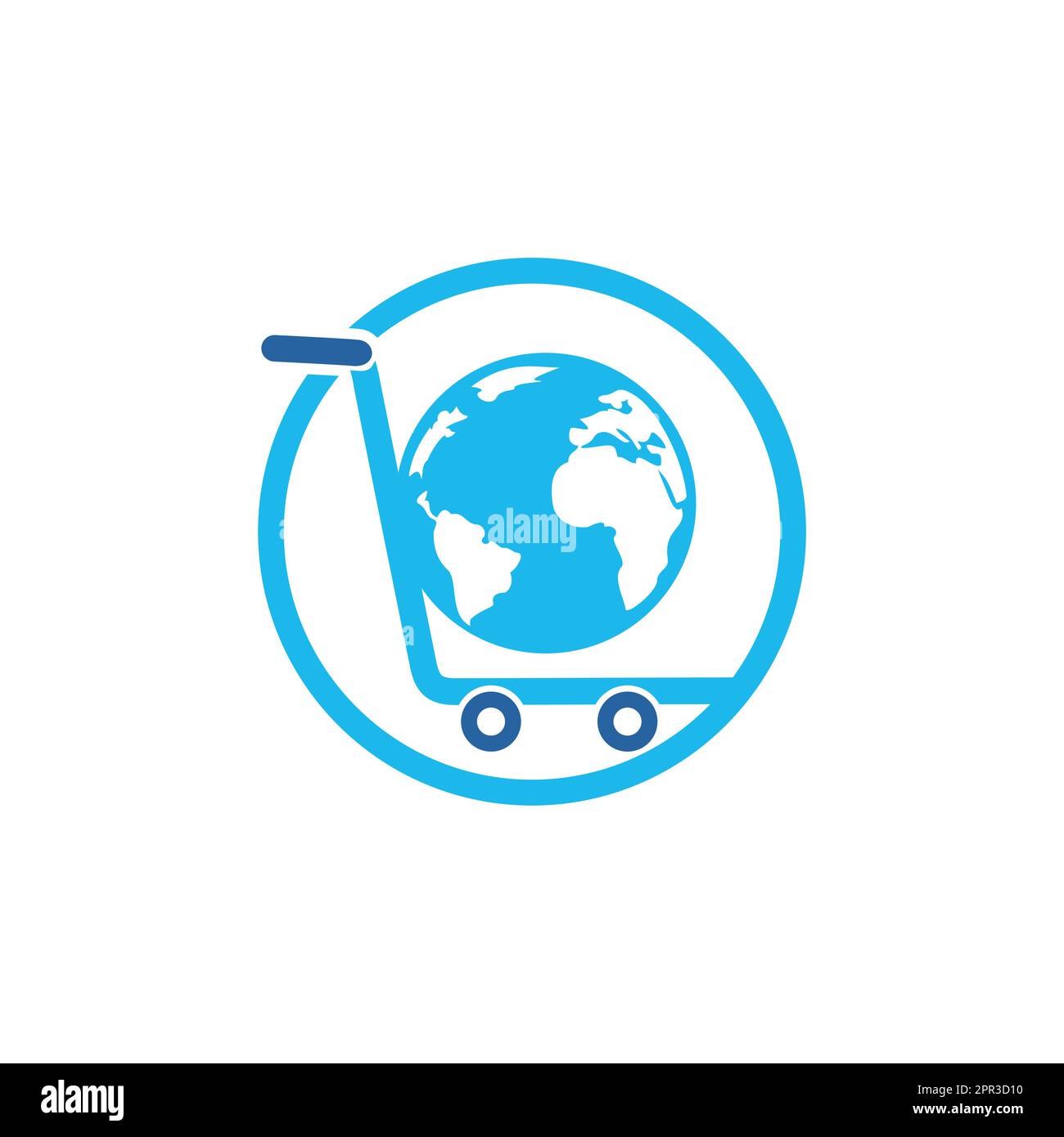 Globe shopping cart vector logo design. Online Shop logo designs ...