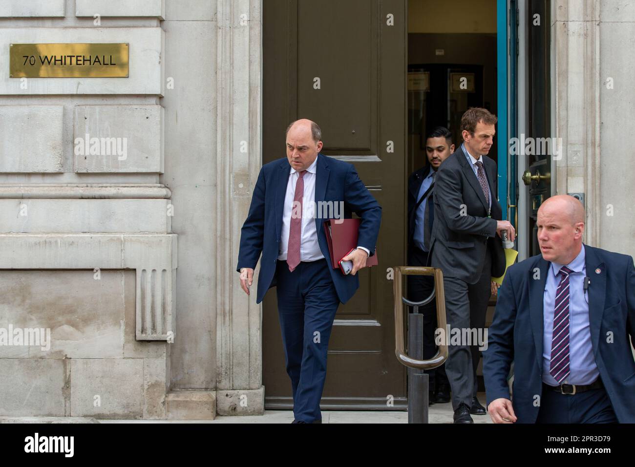 London Uk 25th Arpil 2023 Ben Wallace Defence Secretary Is Seen