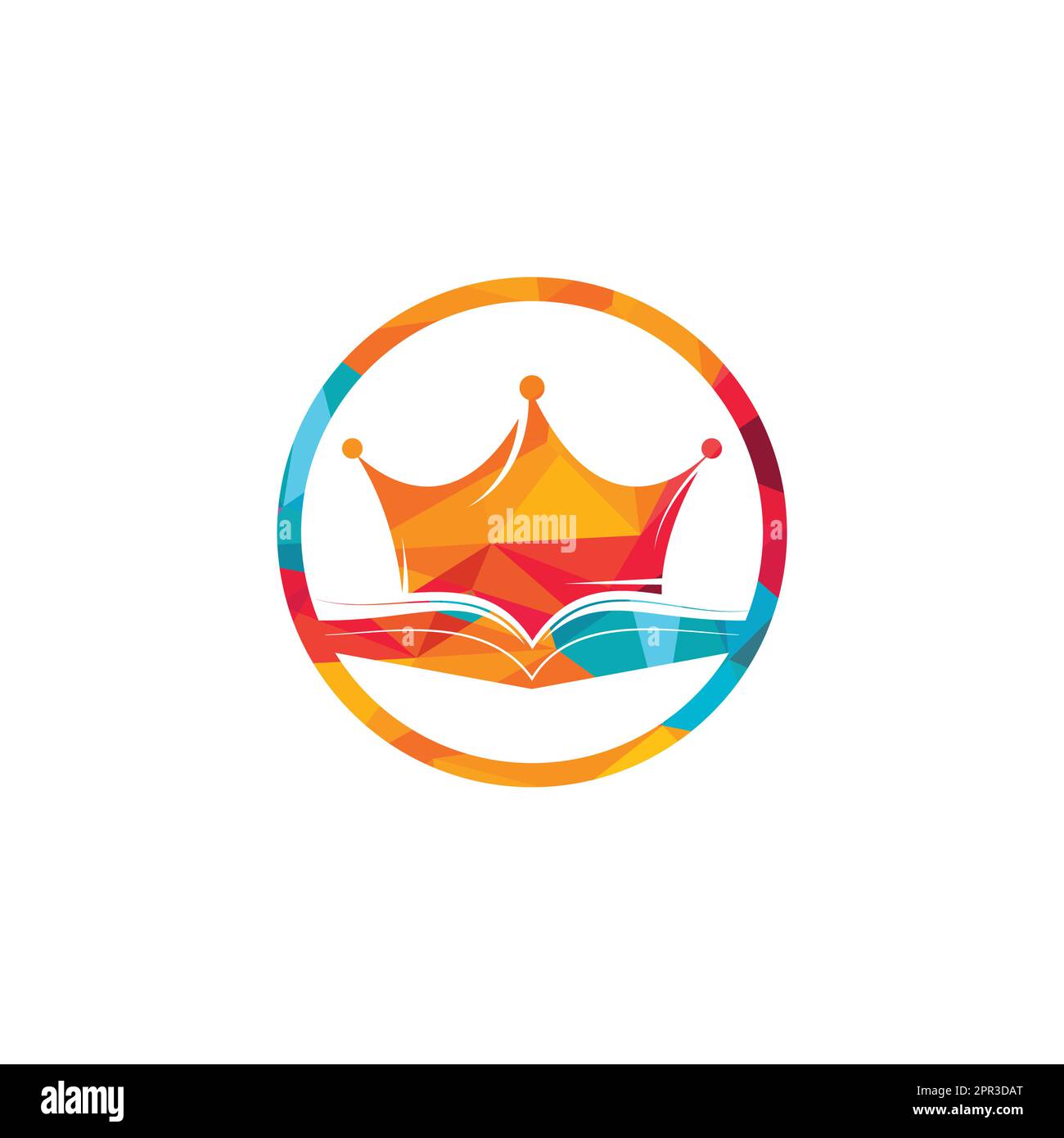 King Book vector logo template design. Vector book and crown logo ...