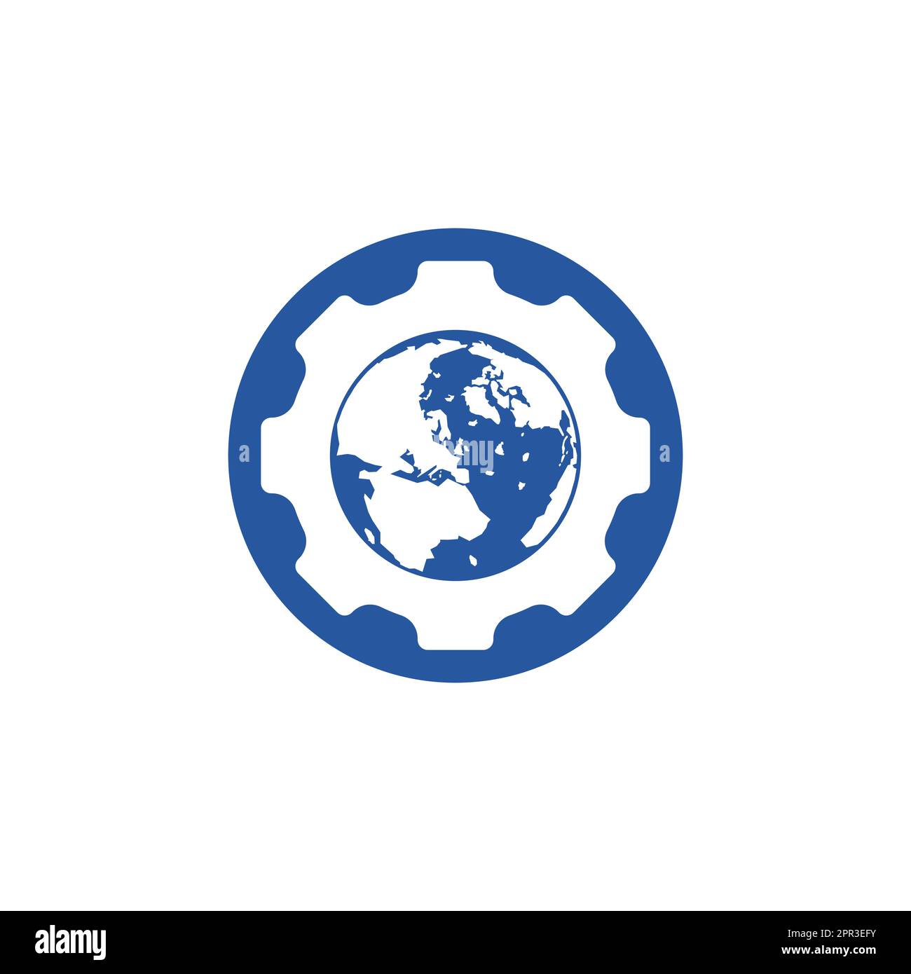 Gear global vector logo design. Gear planet icon logo design element ...