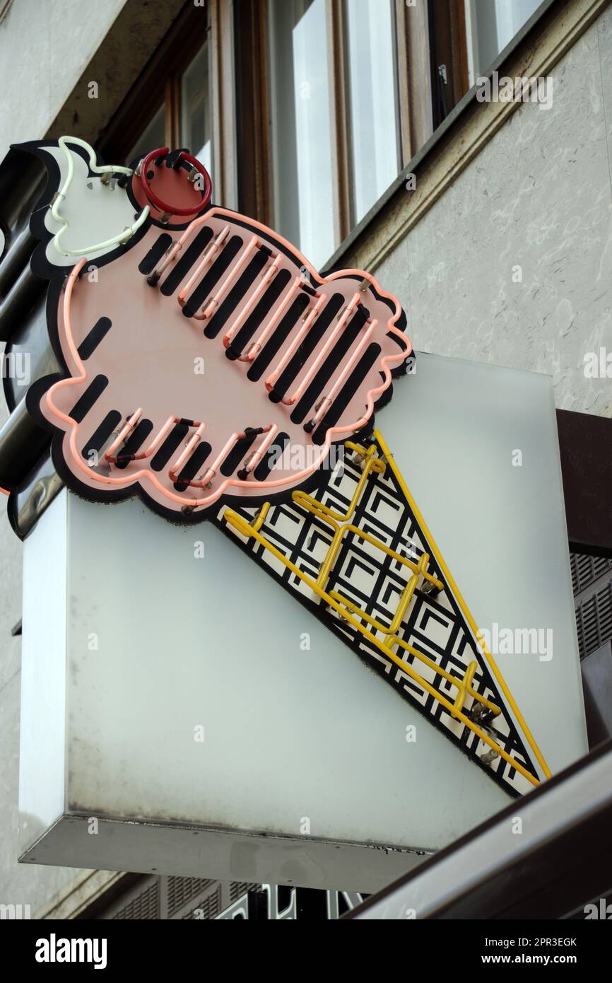 giant ice cream sign Stock Photo - Alamy