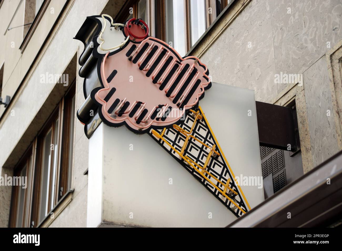 giant ice cream sign Stock Photo - Alamy
