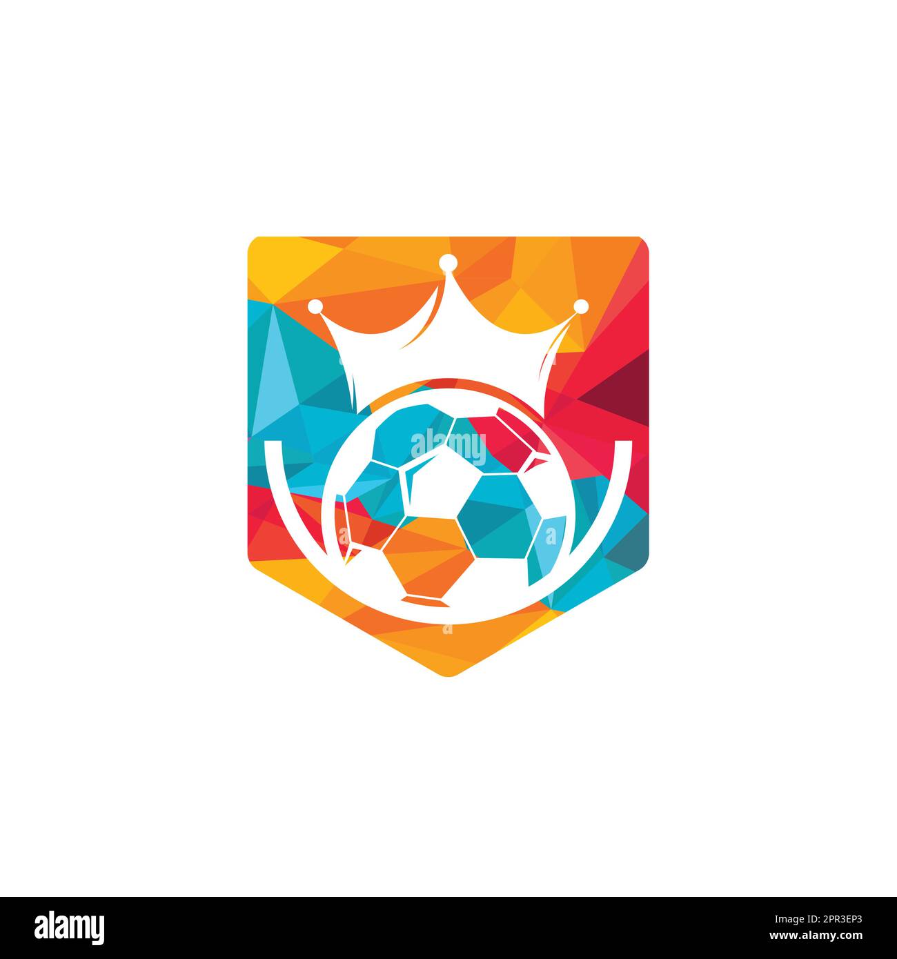 Soccer king vector logo design. Football and crown icon design Stock ...