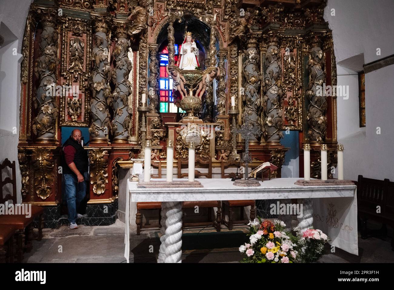 Inside the Catholic Church at Sanctuary of Acebo, where miracles were ...