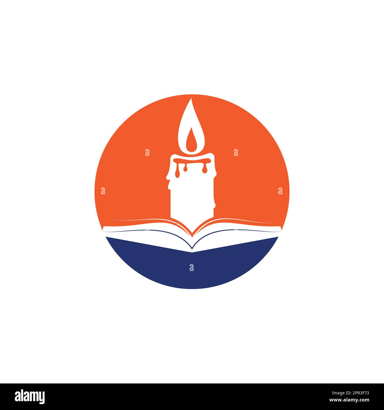 Book light vector logo design. Book and Candle vector logo design ...