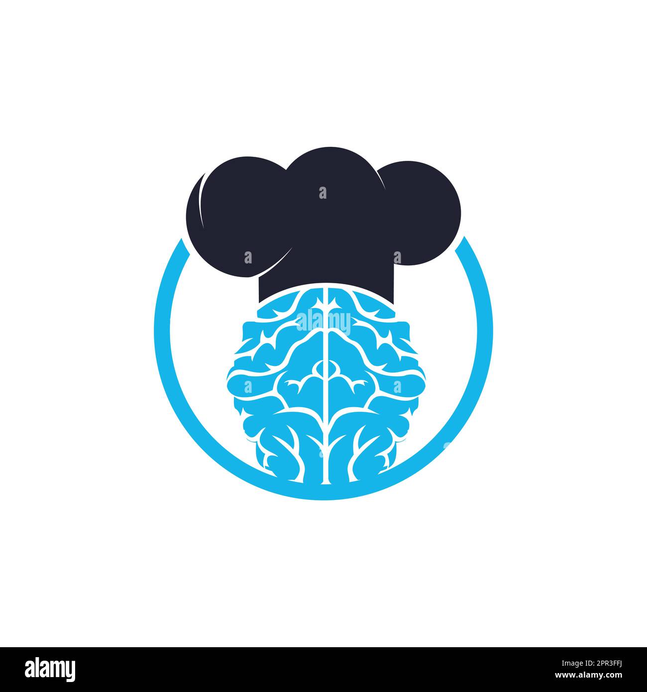 Smart chef vector logo design concept. Brain and chef hat icon Stock ...