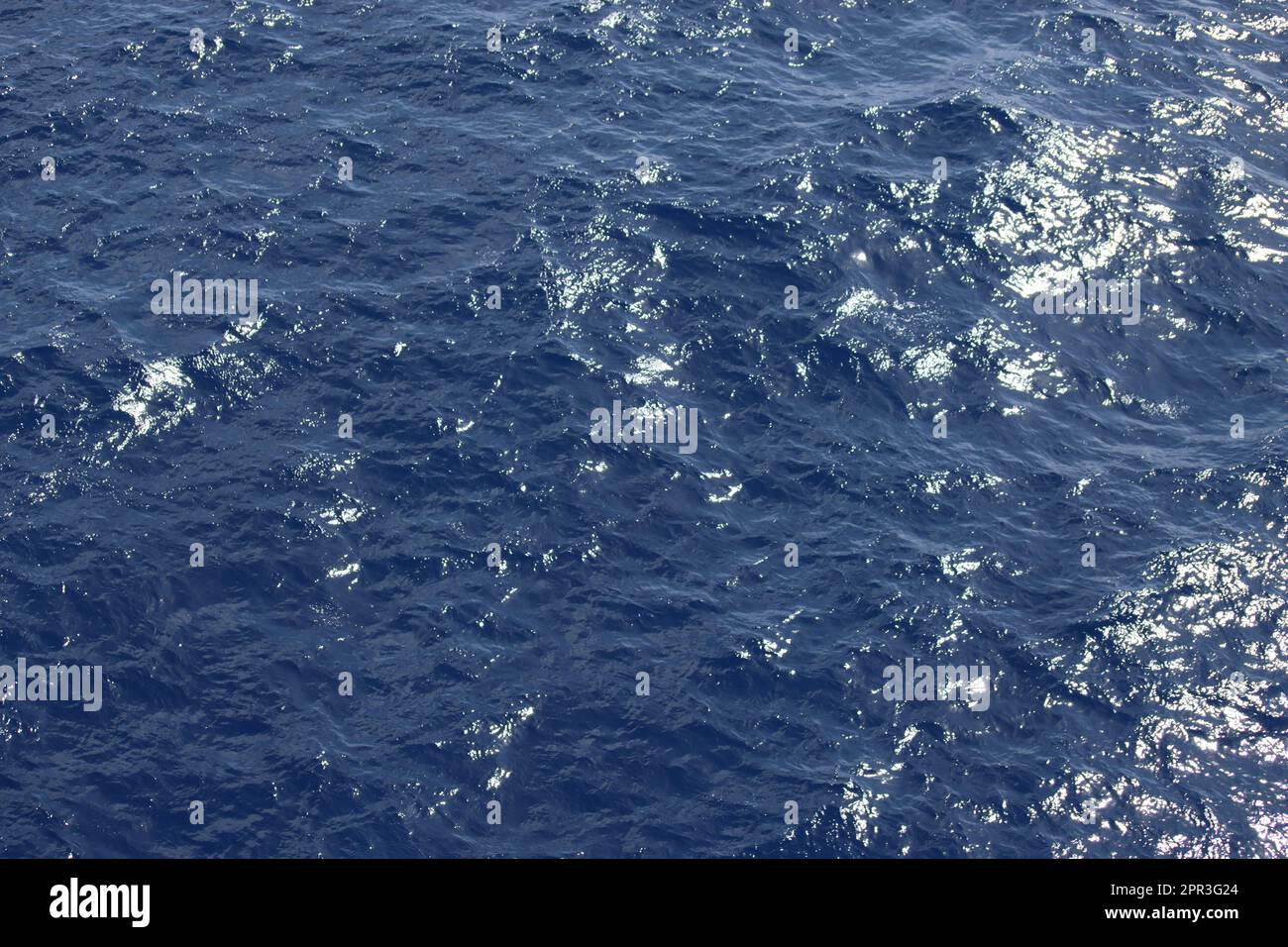 Atlantic Ocean - Deep blue sea with sunlight reflections Stock Photo ...