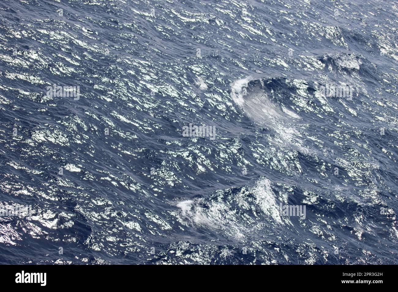 Atlantic Ocean - Deep blue sea with sunlight reflections Stock Photo ...