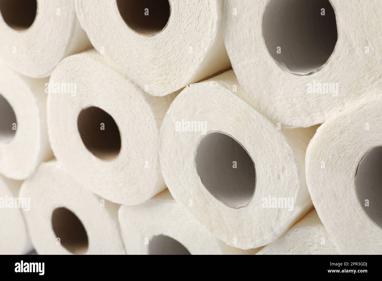 Rolls of paper towels as background, closeup view Stock Photo - Alamy