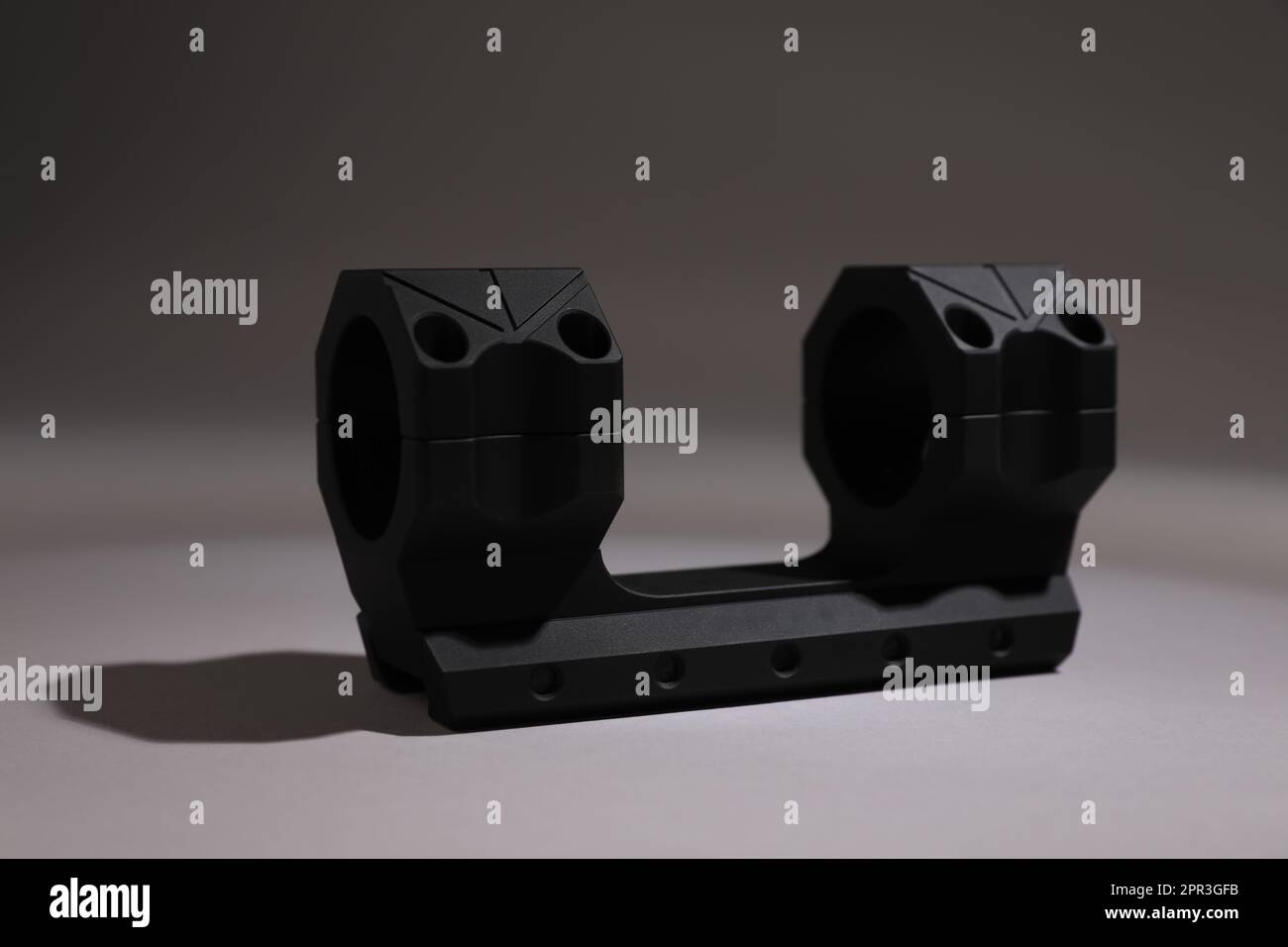 Quick disconnect sniper cantilever scope mount on grey background Stock ...