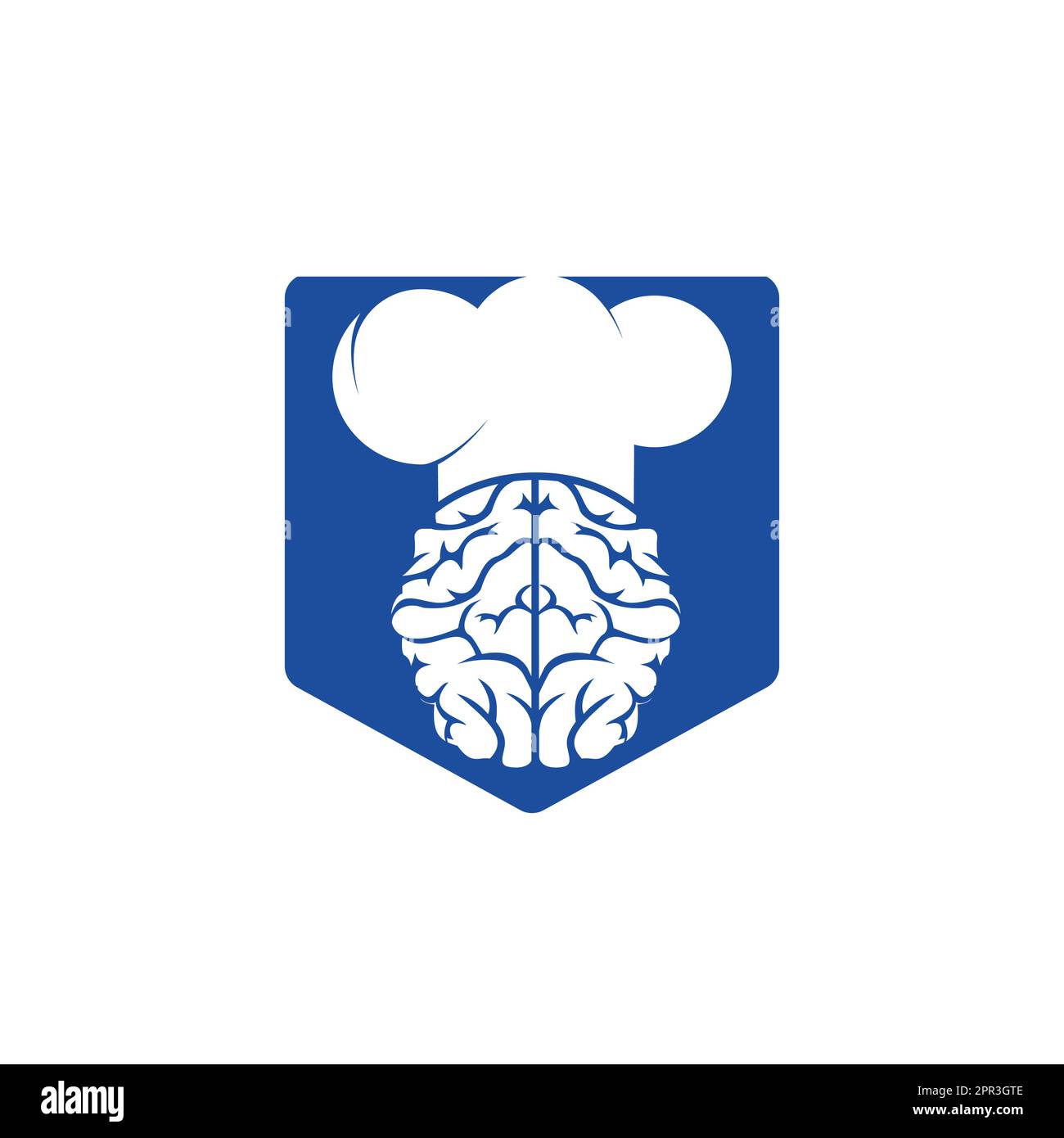 Smart chef vector logo design concept. Brain and chef hat icon Stock ...