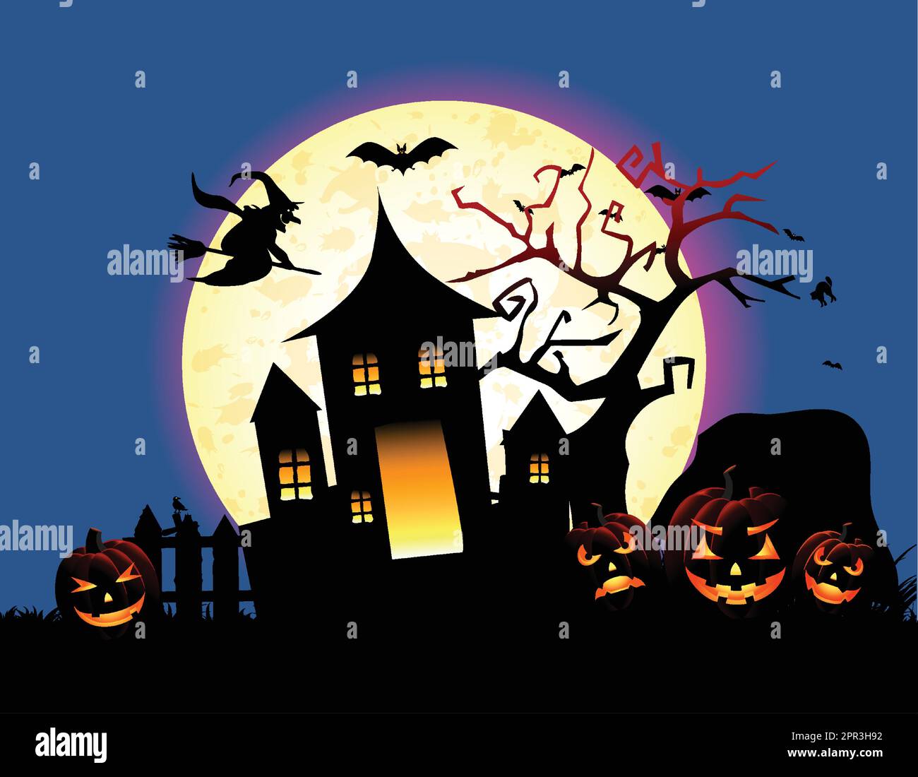 Halloween witch concept full Stock Vector Images - Alamy