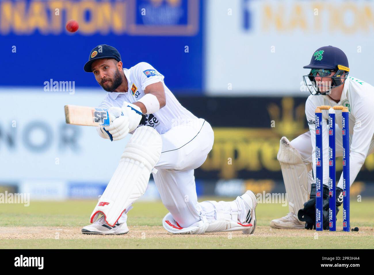 Galle, Sri Lanka. 26th April 2023. Kusal Mendis of Sri Lanka bats ...