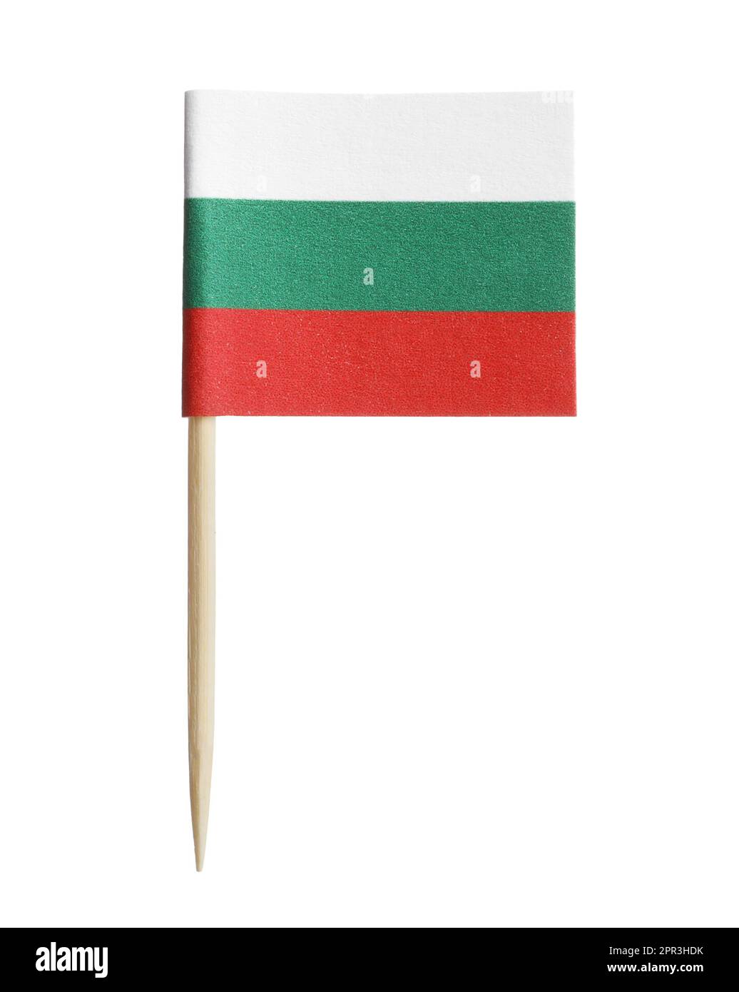 Small paper Bulgarian flag isolated on white Stock Photo - Alamy