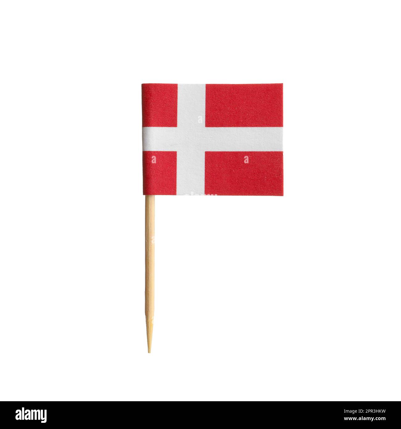 Small paper flag of Dania isolated on white Stock Photo - Alamy