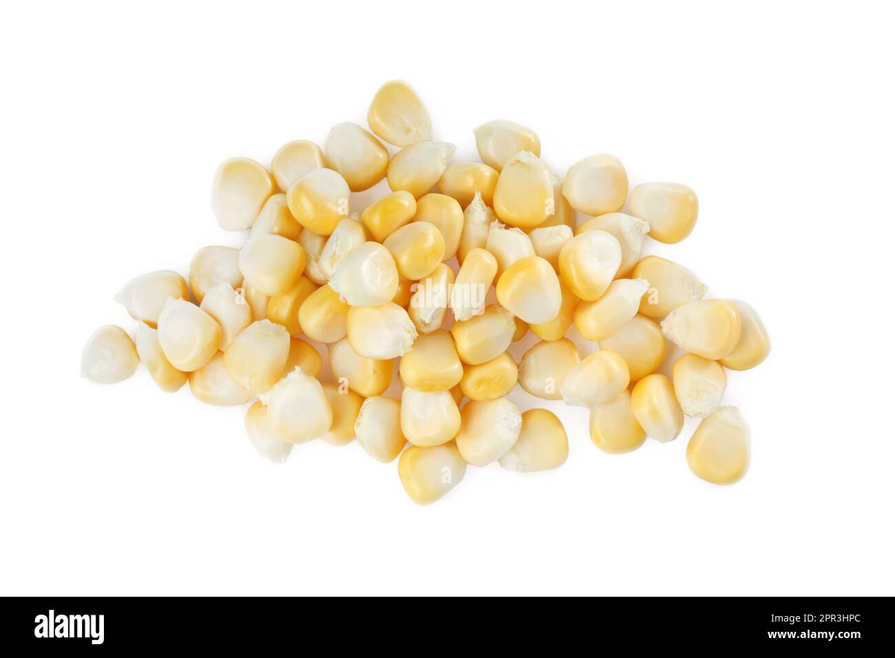Pile of tasty fresh corn kernels on white background Stock Photo - Alamy