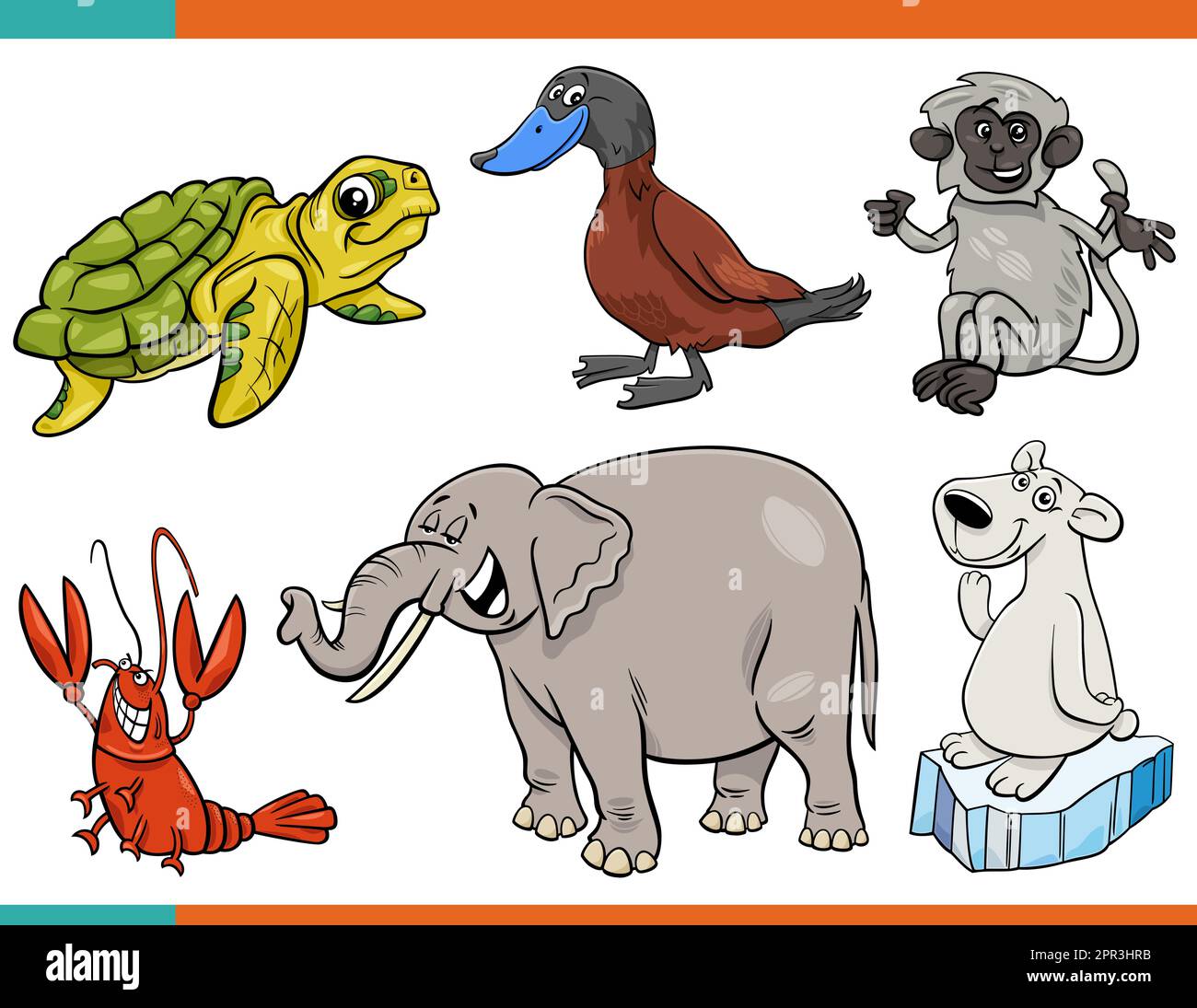 cartoon funny animals comic characters set Stock Vector Image & Art - Alamy