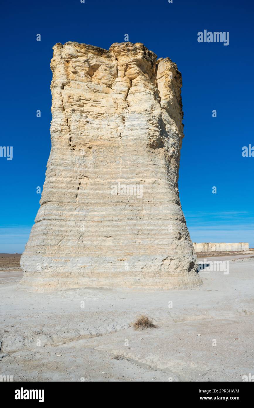Monument Rocks, Large Chalk Formations in Kansas Stock Photo - Alamy