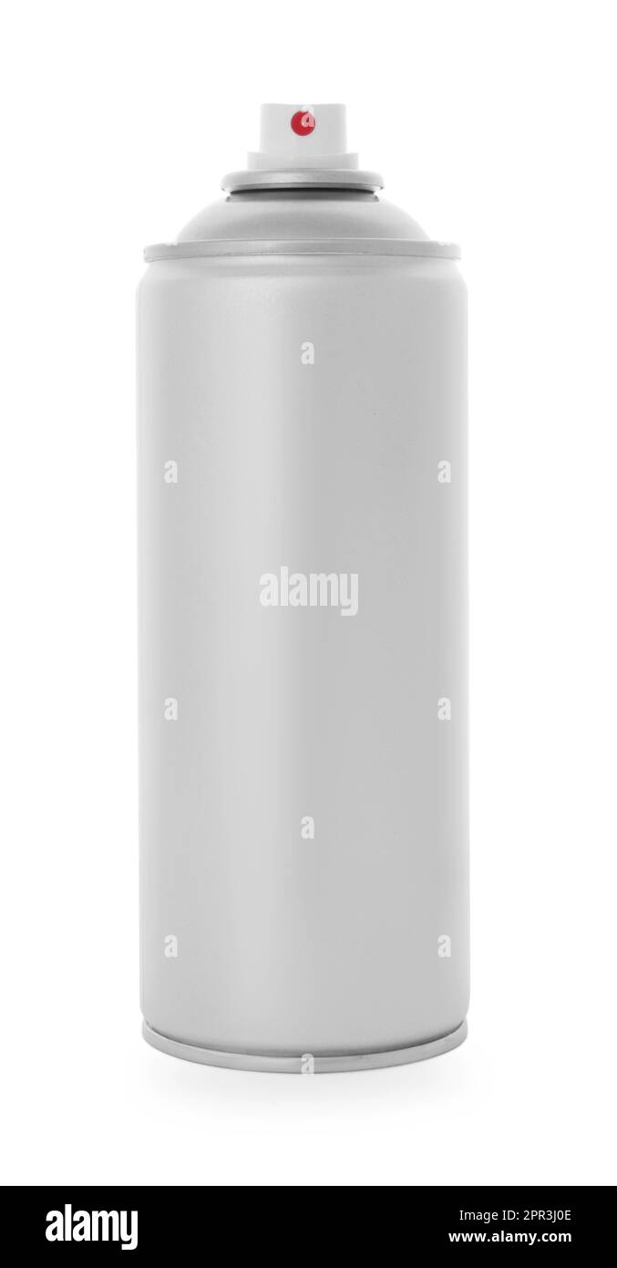 Can of spray paint isolated on white Stock Photo - Alamy