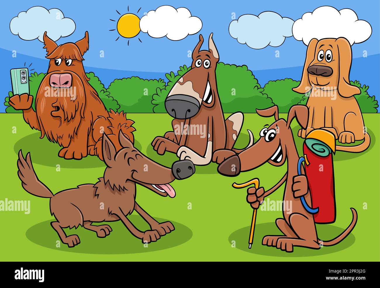 Cartoon dog characters group hi-res stock photography and images - Alamy