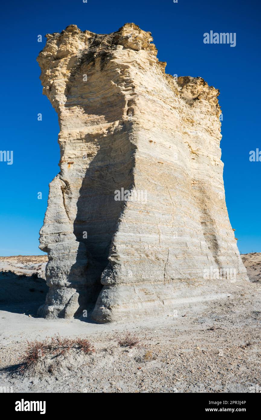 Monument Rocks, Large Chalk Formations in Kansas Stock Photo - Alamy