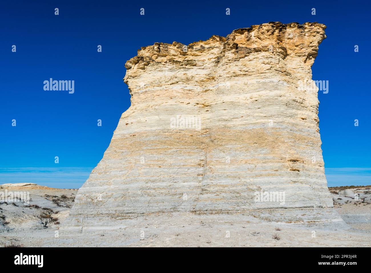Monument Rocks, Large Chalk Formations in Kansas Stock Photo - Alamy