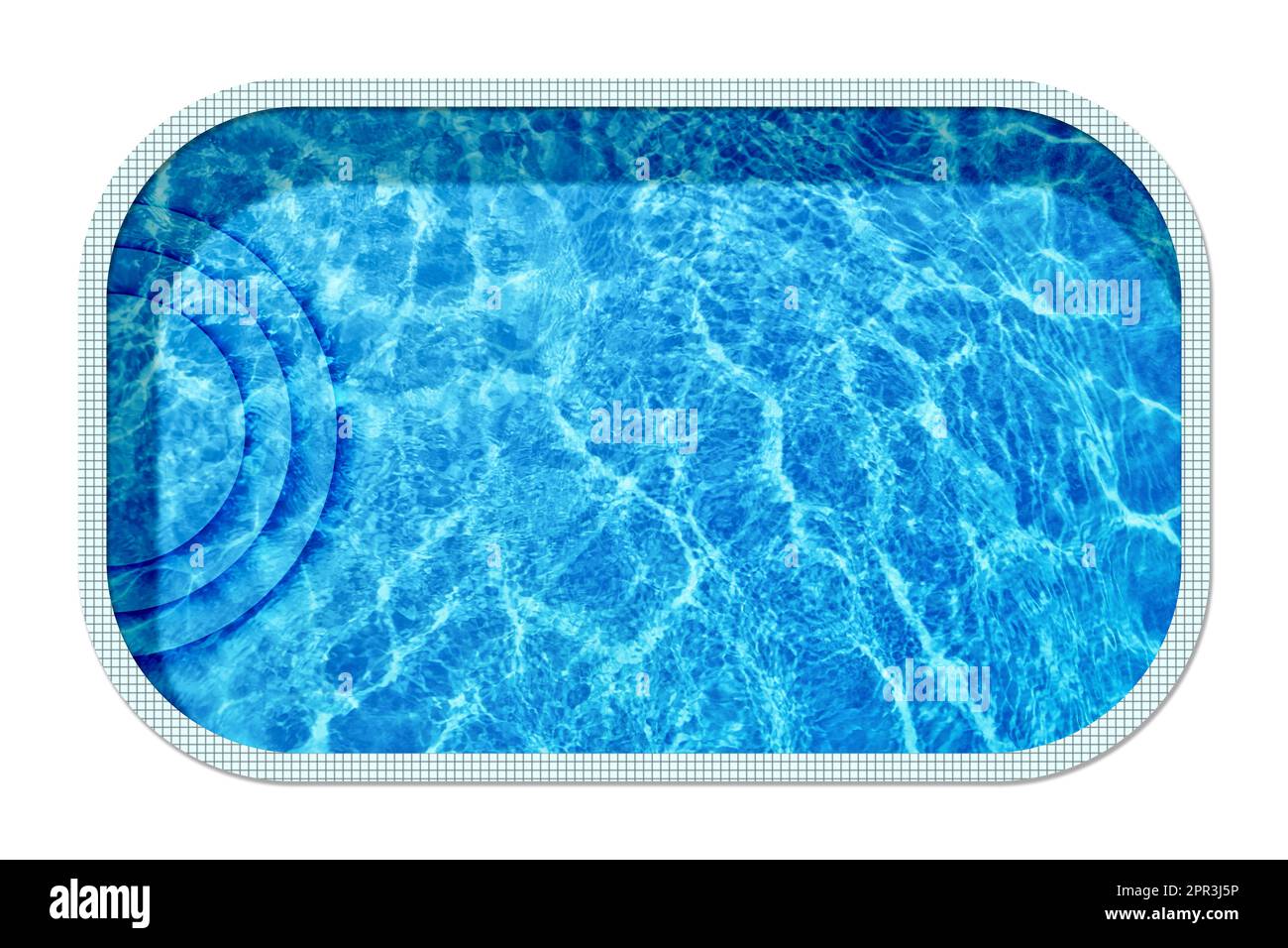 Swimming pool on white background, top view Stock Photo - Alamy