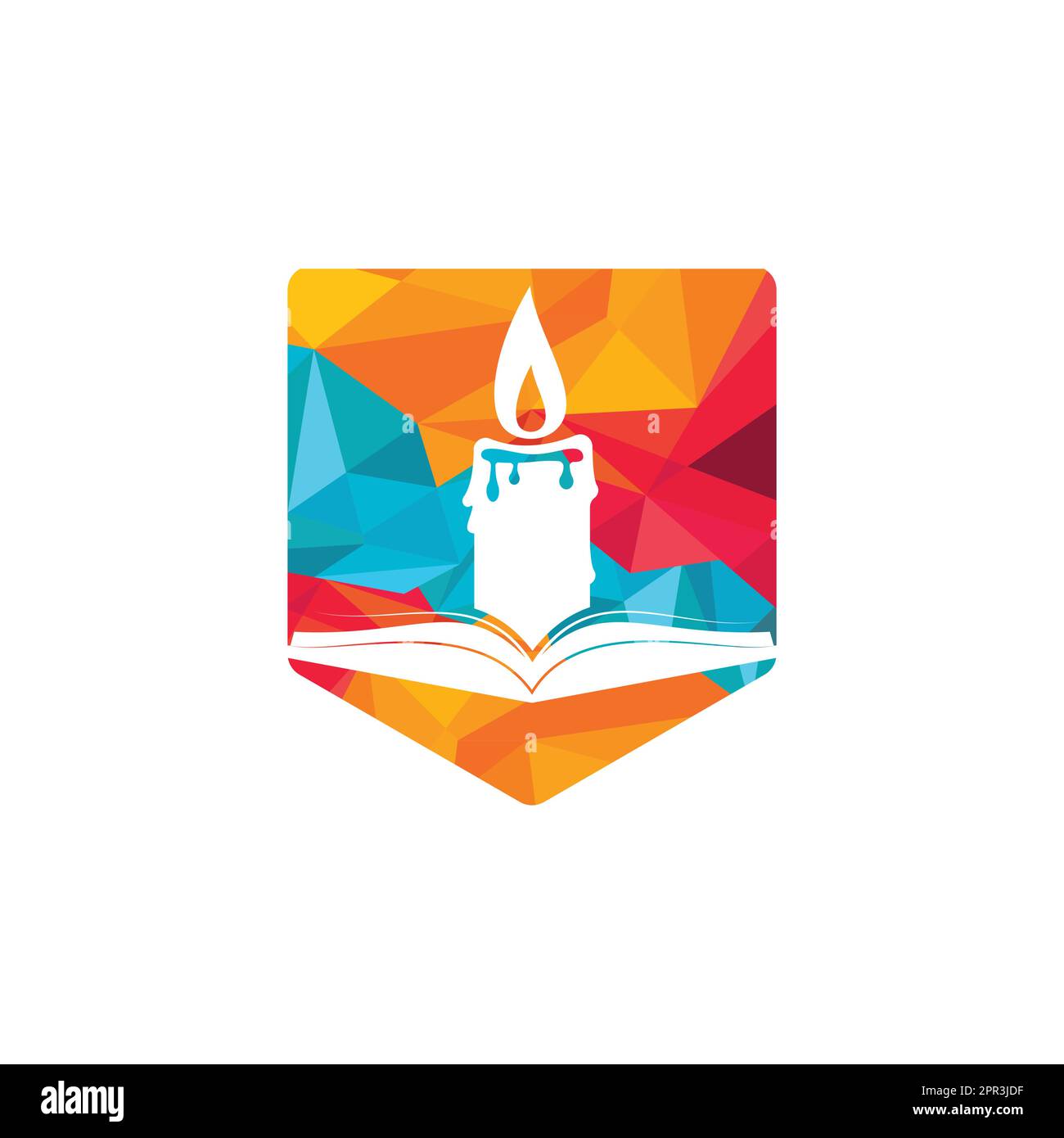 Book light vector logo design. Book and Candle vector logo design ...