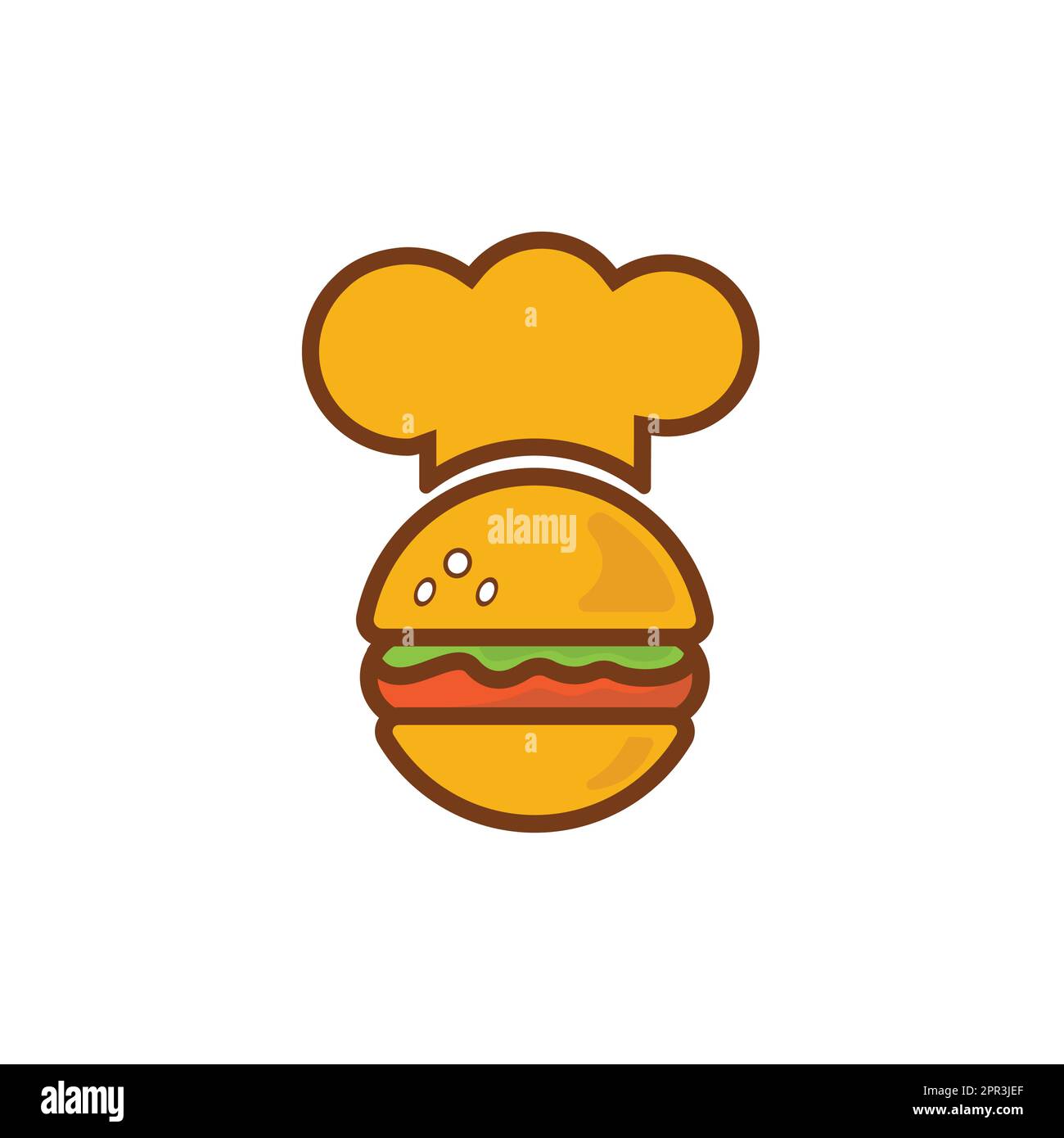 Burger chef vector logo design template. Retro fast food burger badge ...
